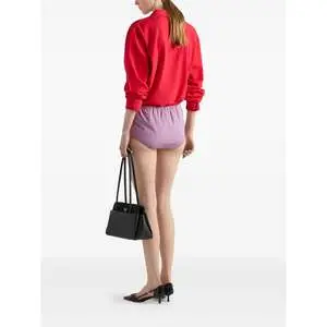 Prada Cotton Piqué Knit Long Sleeve Polo Top