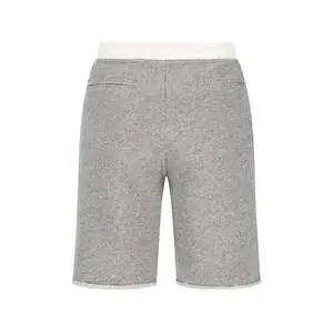 Brunello Cucinelli Cotton Linen Blend Logo Detail Shorts