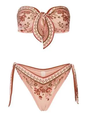 Zimmermann Aster Scarf Detail Bikini - Multicolor
