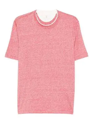 Brunello Cucinelli T-shirt With Faux-layering - Multicolor