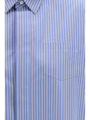 Sacai Striped Poplin Shirt With Double Layer Sleeves