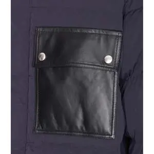 Bottega Veneta Quilted Down Jacket With Intrecciato Leather Patches