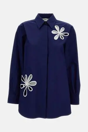 Fendi Poplin Shirt With Cut-out Detail - Multicolor