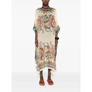 Etro Paisley Print Round Neck Day Dress