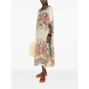 Etro Paisley Print Round Neck Day Dress