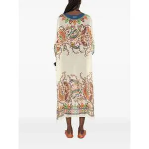 Etro Paisley Print Round Neck Day Dress