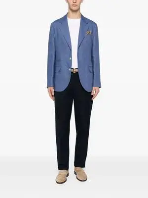 Brunello Cucinelli Linen Deconstructed Blazer - Multicolor