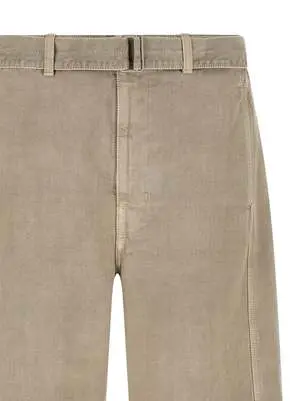 LEMAIRE Garment-dyed Cotton Denim Bermuda Shorts With Flared Wide Leg