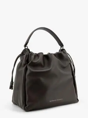Brunello Cucinelli Mellow Leather Bucket Shoulder Bag - Multicolor