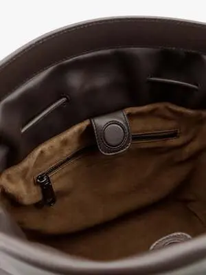 Brunello Cucinelli Mellow Leather Bucket Shoulder Bag - Multicolor