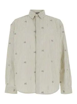 Jacquemus Simon' Beige Long-sleeved Shirt With Classic Collar And Long Sleeves In Cotton For - Multicolor