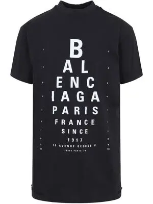 Balenciaga Optical Artwork" Oversized T-shirt - Black