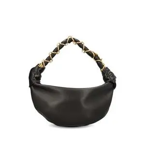 Saint Laurent Lambskin Shoulder Bag With Chain Detail - Black