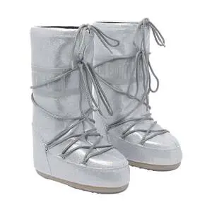 Moon Boot Glittered Knee-high Lace-up Boots