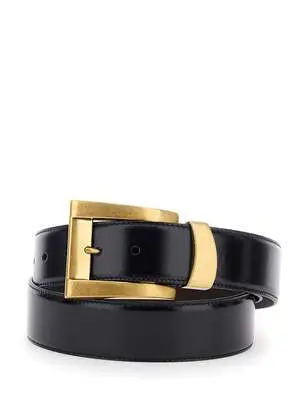 Versace Leather Belt With Flat Buckle - Multicolor