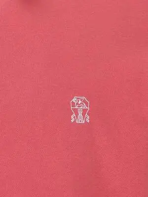 Brunello Cucinelli Short Sleeve Polo Shirt With Logo - Multicolor