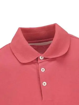Brunello Cucinelli Short Sleeve Polo Shirt With Logo - Multicolor