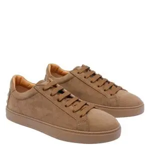 TOD'S Suede Lace-up Sneakers - Cream