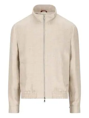 Brunello Cucinelli Silk Bomber Jacket - Multicolor