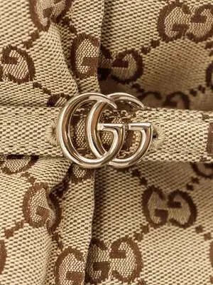 Gucci Gg Fabric Padded Jacket With Belt - Multicolor