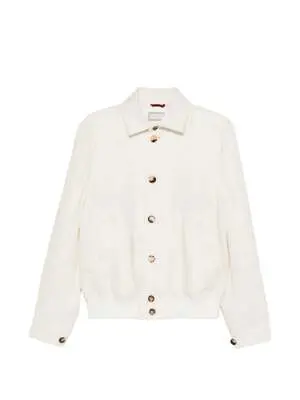 Brunello Cucinelli Silk Bomber Jacket - Multicolor