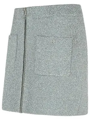 GANNI Sparkle Wool Blend Miniskirt