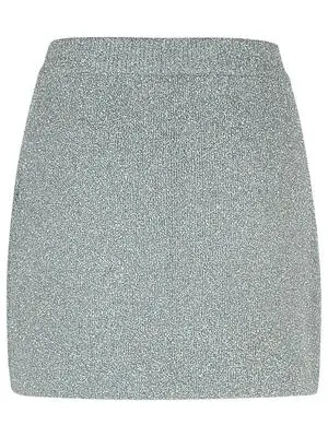 GANNI Sparkle Wool Blend Miniskirt
