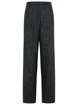 Max Mara Navigli Sequined Viscose Blend Pants - Black
