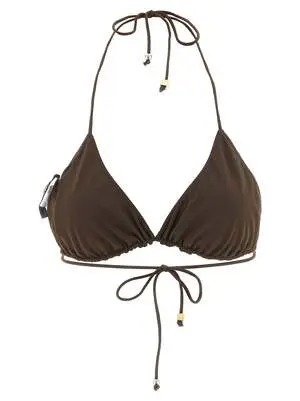 Jacquemus Le Haut De Plage Triangle Bikini Top - Brown