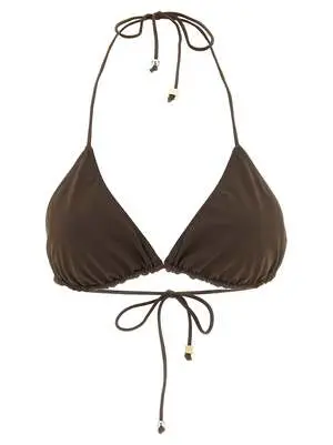 Jacquemus Le Haut De Plage Triangle Bikini Top - Brown
