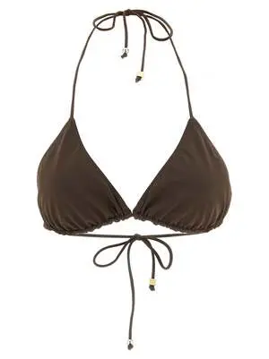 Jacquemus Le Haut De Plage Triangle' Bikini Top - Brown