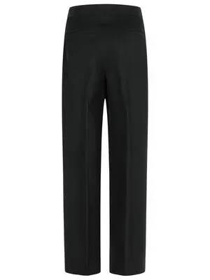 JIL SANDER Viscose Blend Trousers - Black