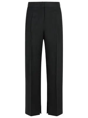 JIL SANDER Viscose Blend Trousers - Black