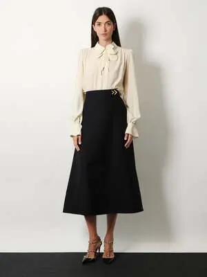 Valentino Garavani Silk Shirt With Flower Detail - Multicolor