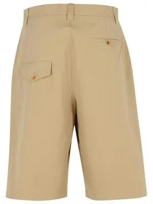 Moschino Beige Cotton Blend Bermuda Shorts