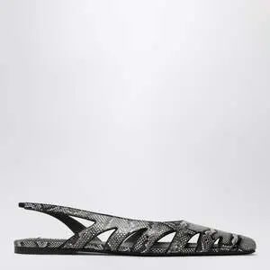 Alaïa Slingback Ballerinas In Python-effect Printed Leather