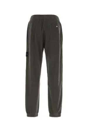 Stone Island Charcoal Cotton Joggers - Gray