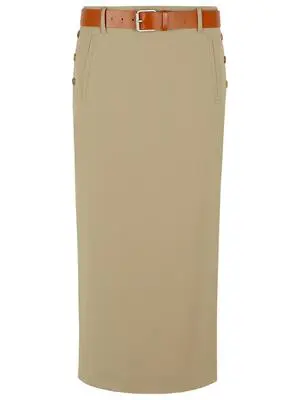 Moschino Virgin Wool Skirt - Cream