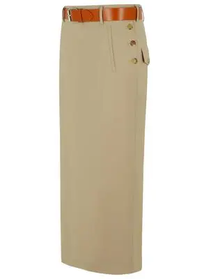 Moschino Virgin Wool Skirt - Cream