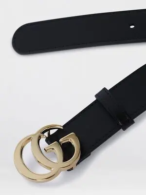 Gucci Gg Marmont Leather Belt - Black