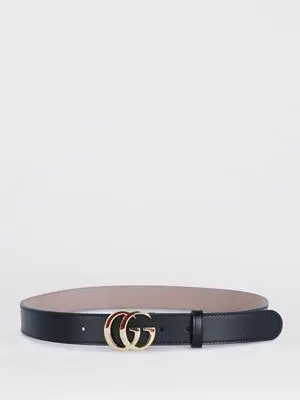 Gucci Gg Marmont Leather Belt - Black