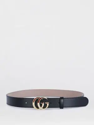 Gucci Gg Marmont Leather Belt - Black