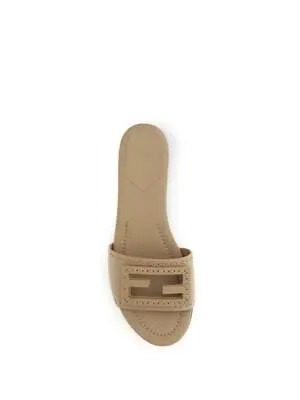 Fendi Baguette Sandals - Cream