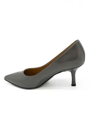 Walter Steiger Grey Varnished Leather Pumps - Gray