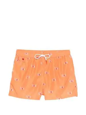 Kiton Logo Print Swim Trunks - Multicolor