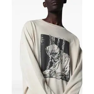 Our Legacy Graphic Print Crewneck Sweatshirt - Cream