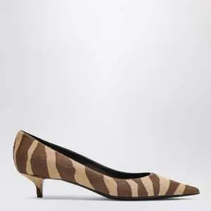 JIMMY CHOO Amelia Pumps In Zebra-print Pony Hair - Brown