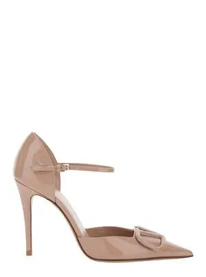 Valentino Garavani D'orsay Vlogo Signature Patent Leather Pumps