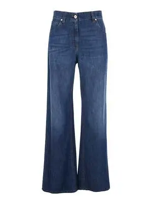 Brunello Cucinelli BRUNELLO CUCINELLI Five-Pocket Denim Jeans With Faded Effect Multicolor