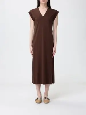 Max Mara Ribbed Knit Midi Dress - Brown